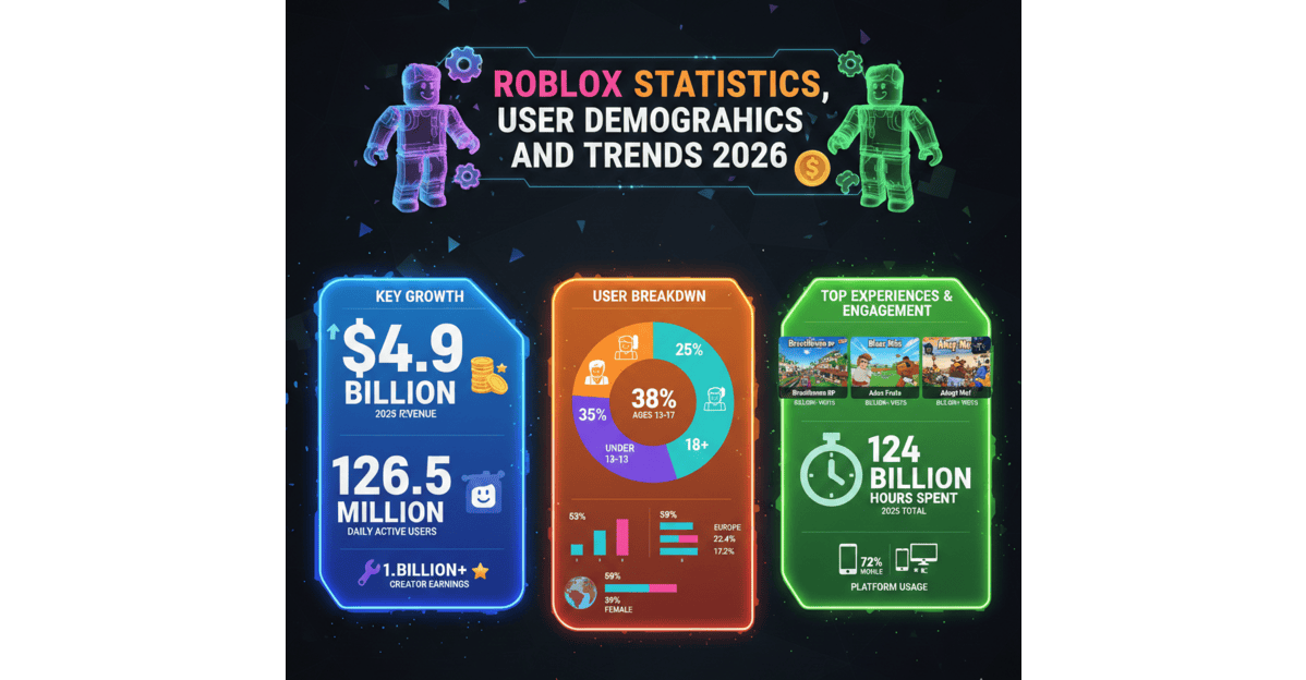 Roblox Statistics, User Demographics And Trends 2026