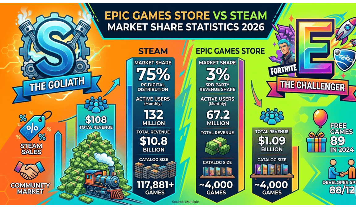 Epic Games Store Vs Steam Market Share