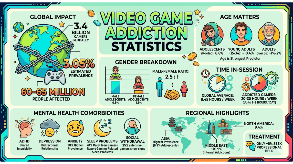 Video Game Addiction Statistics 2026